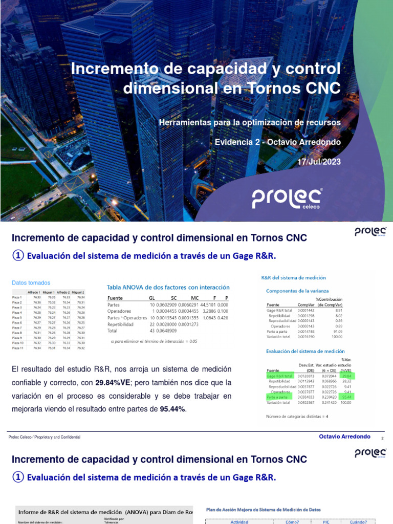 Proyecto mejora continua | PDF | Control numerico