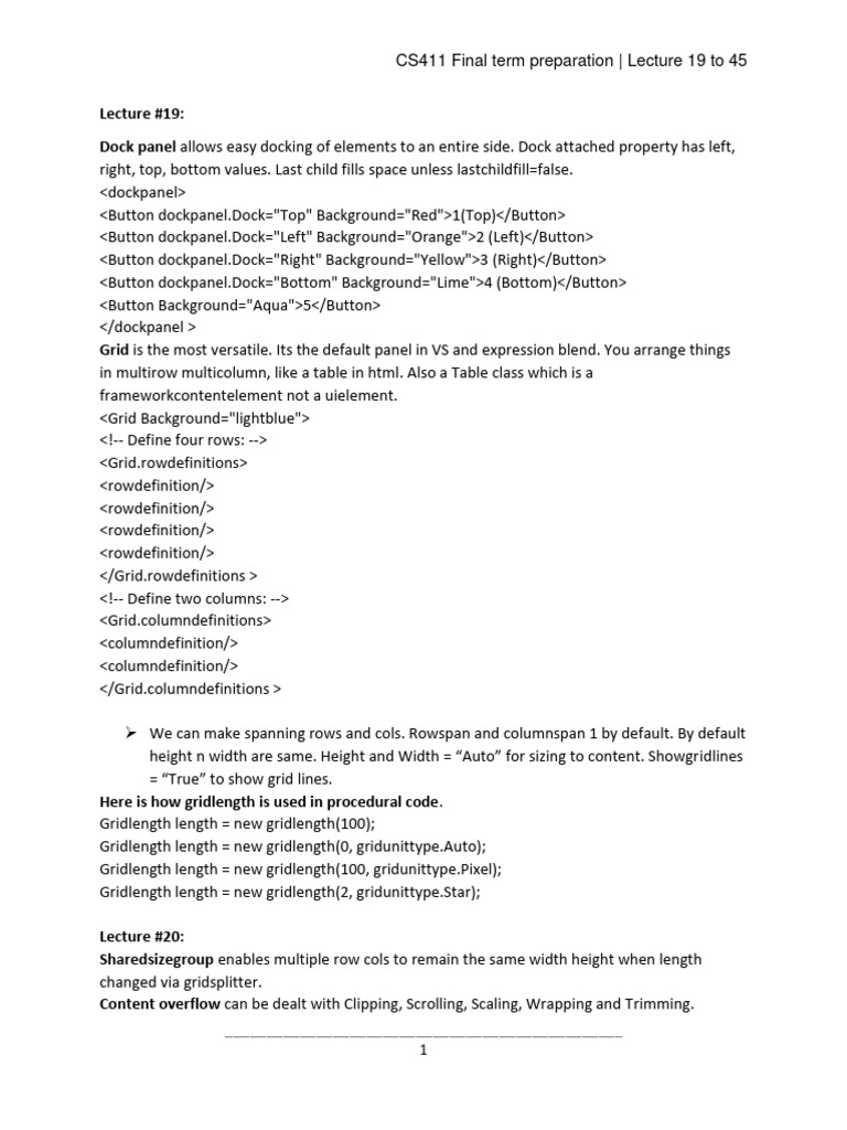 CS411 Final Term Lec 19 To 45 | PDF | Windows Presentation Foundation | World Wide Web