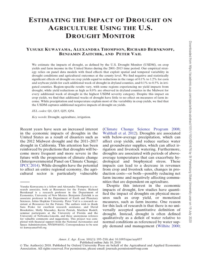 Drought Issue | PDF | Drought | Agriculture