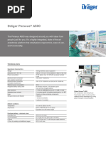 Servo-u Ventilator Overview and Specs | PDF | Exhalation | Breathing