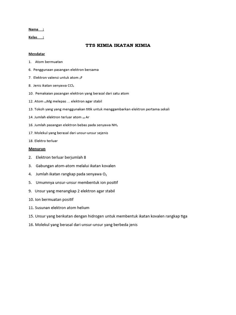 TTS Kimia Ik Kimia | PDF