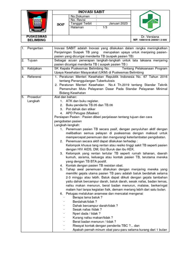 13. SOP INOVASI SABIT | PDF