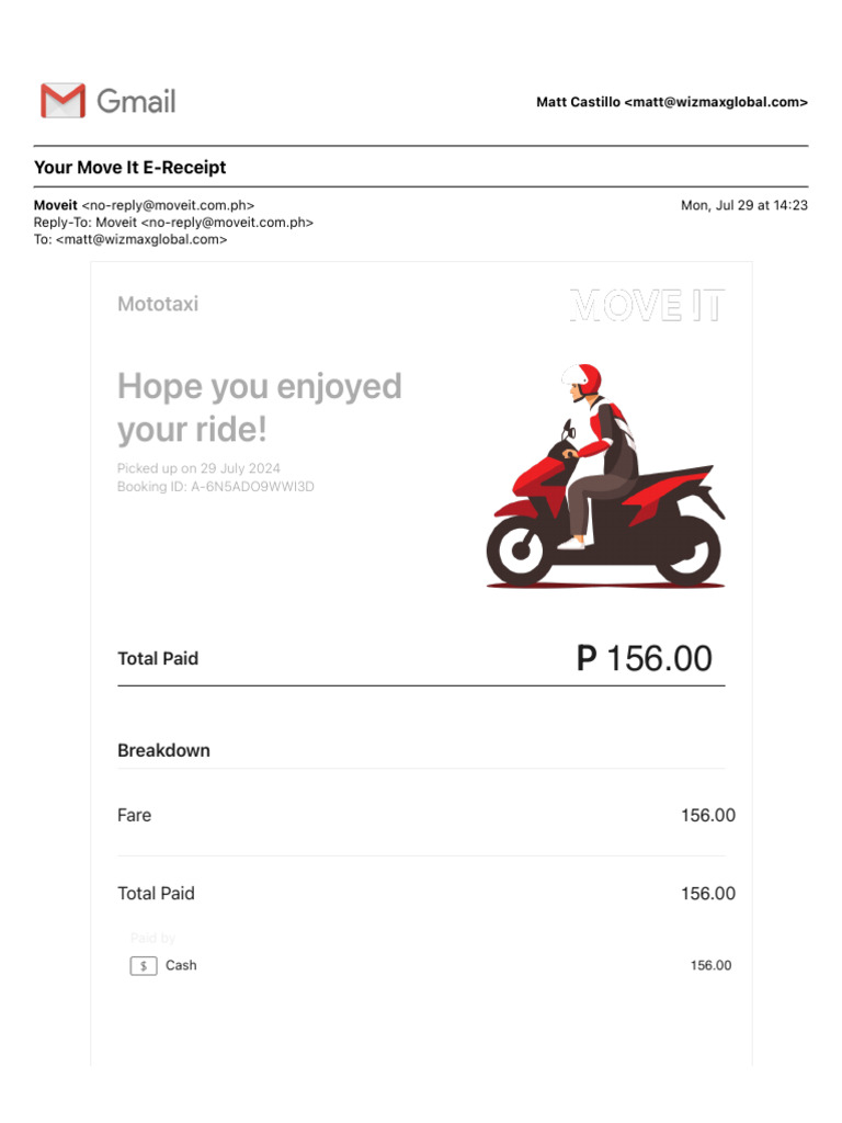 Your Move It E-Receipt - 1 | PDF