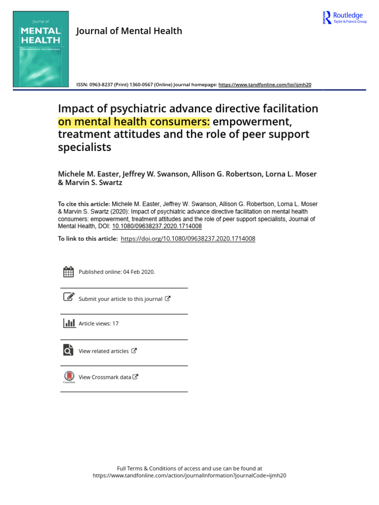 2020 Easter | PDF | Psychiatry | Mental Disorder