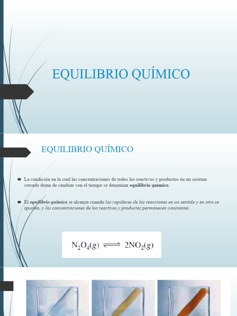 EQUILIBRIO QUÍMICO | PDF | Equilibrio químico | Ácido
