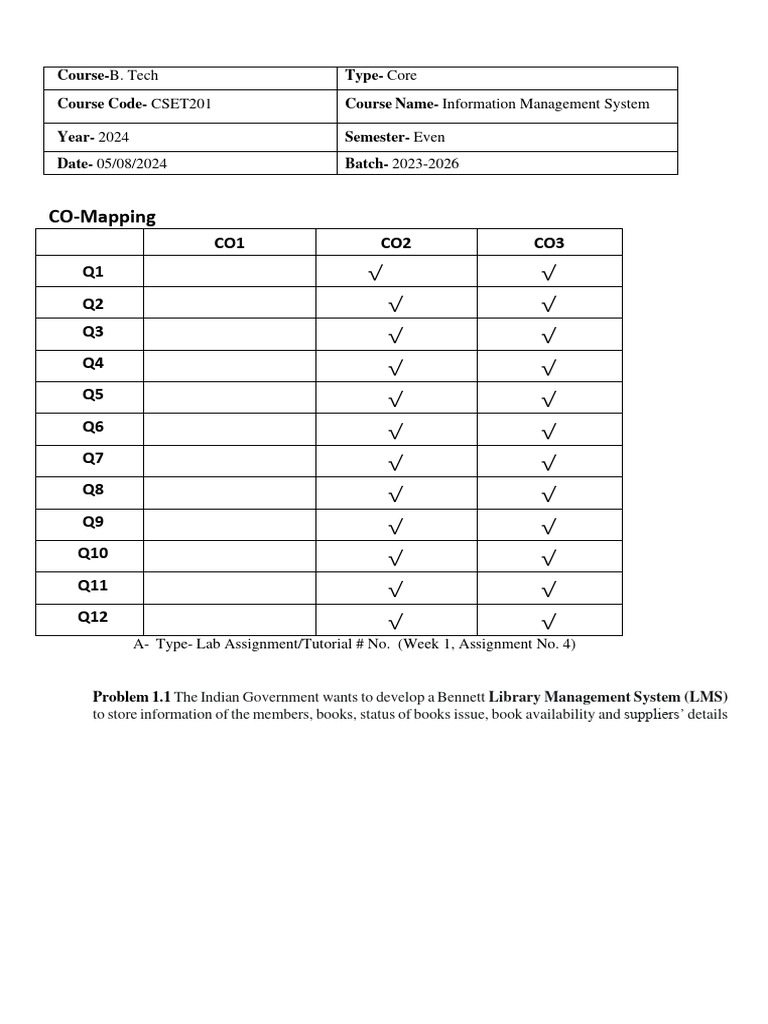 IMS-CSET-201-Lab Assignment 2.4 | PDF | Information Technology Management | Data Management
