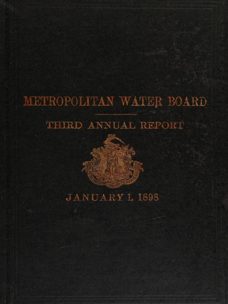 Third Annual Report: Metropolitan Water Board | PDF | Hydrology