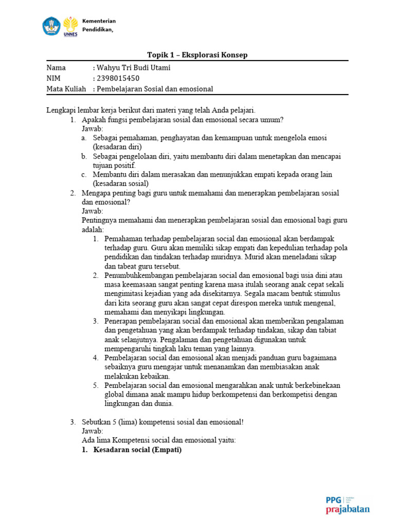 Topik 1 - Eksplorasi Konsep - Wahyu Tri Budi Utami | PDF