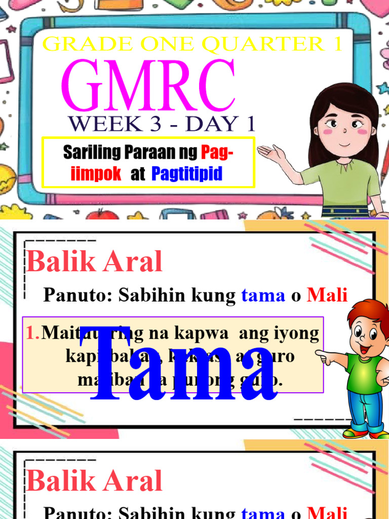 GMRC - Q1-Week 3-G1 | PDF