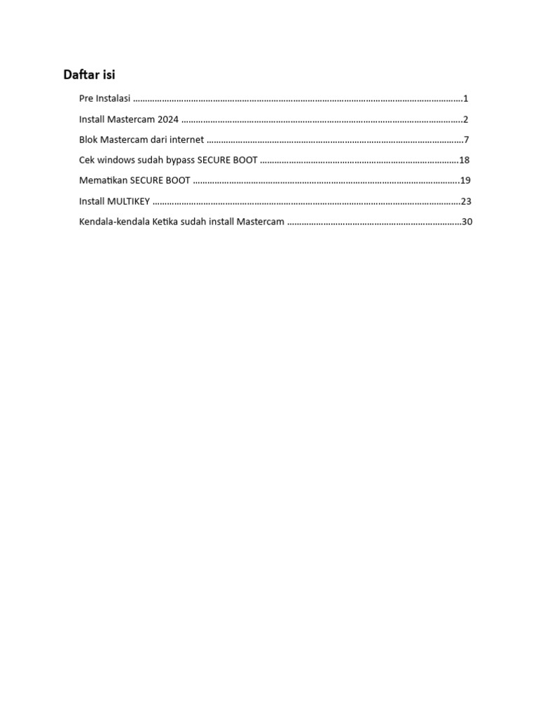Instalasi Mastercam 2024 dan MULTIKEY | PDF | Komputer