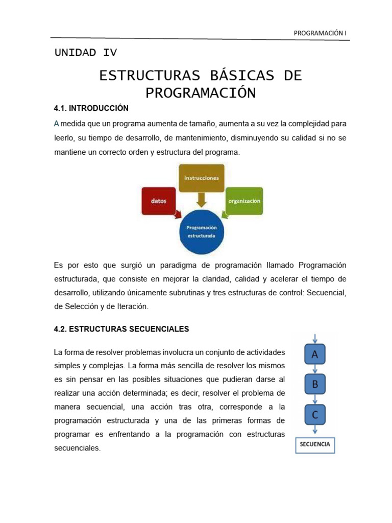 Estructuras Básicas de Programación | PDF | Lenguaje de programación ...