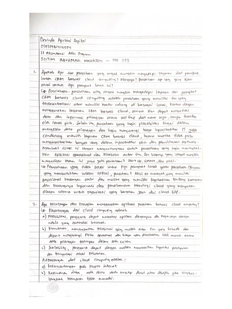 Tugas Sim Hal 359 | PDF