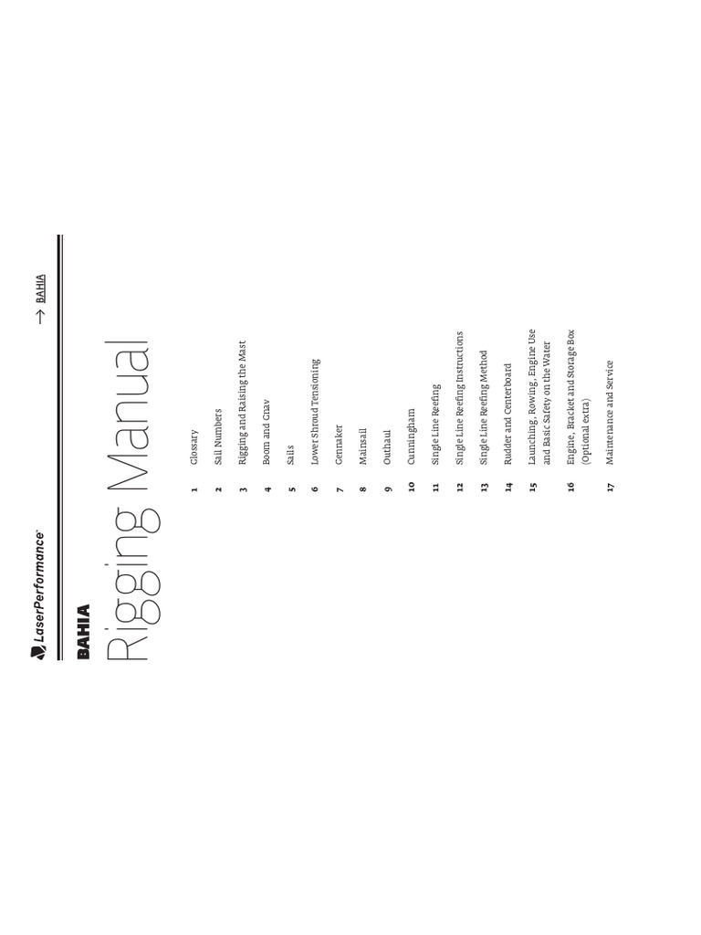 Laser Bahia Rigging Guide | PDF | Sailing Ships
