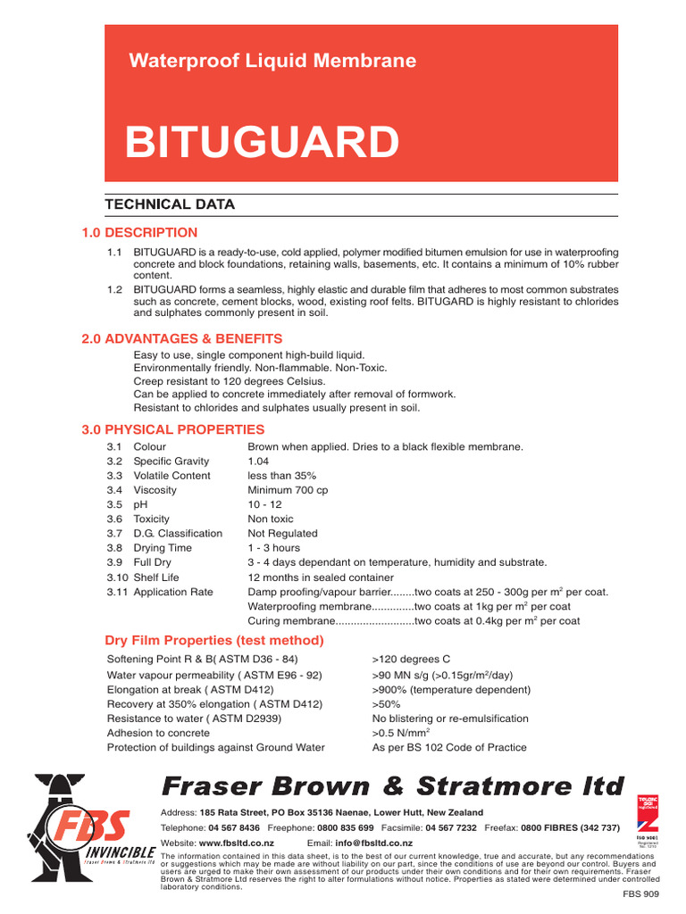 Bituguard_waterproof_membrane | PDF | Concrete | Building Materials