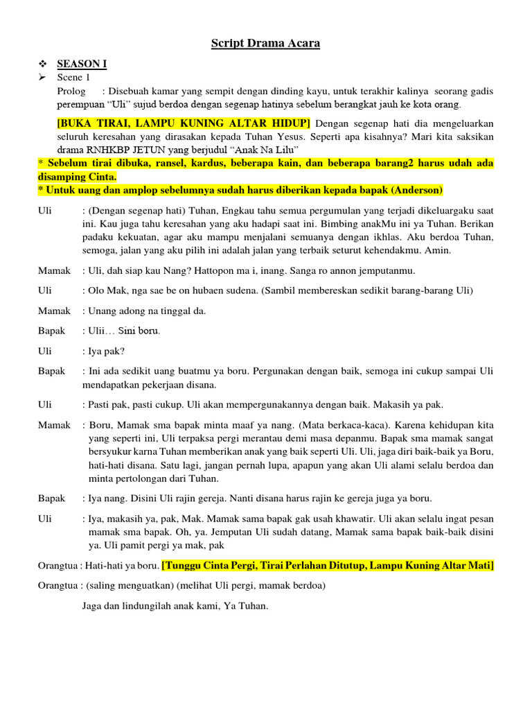 Script Drama Acara Niuwwww | PDF | Agama & Spiritualitas