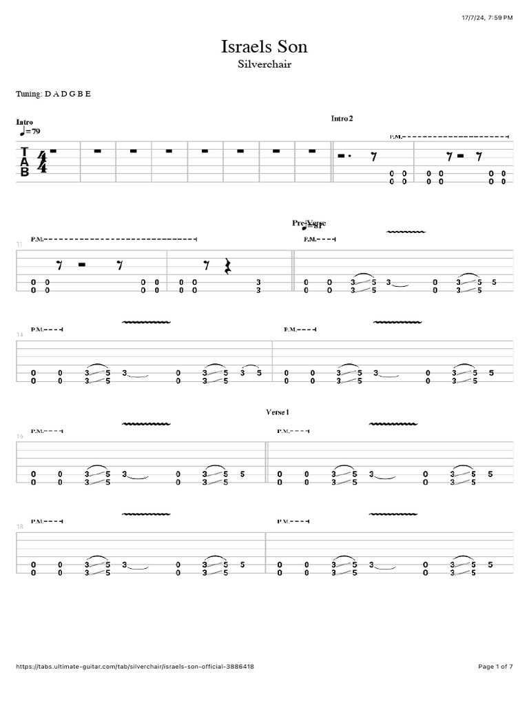 Israel's Son Guitar Tabs and Lyrics | PDF