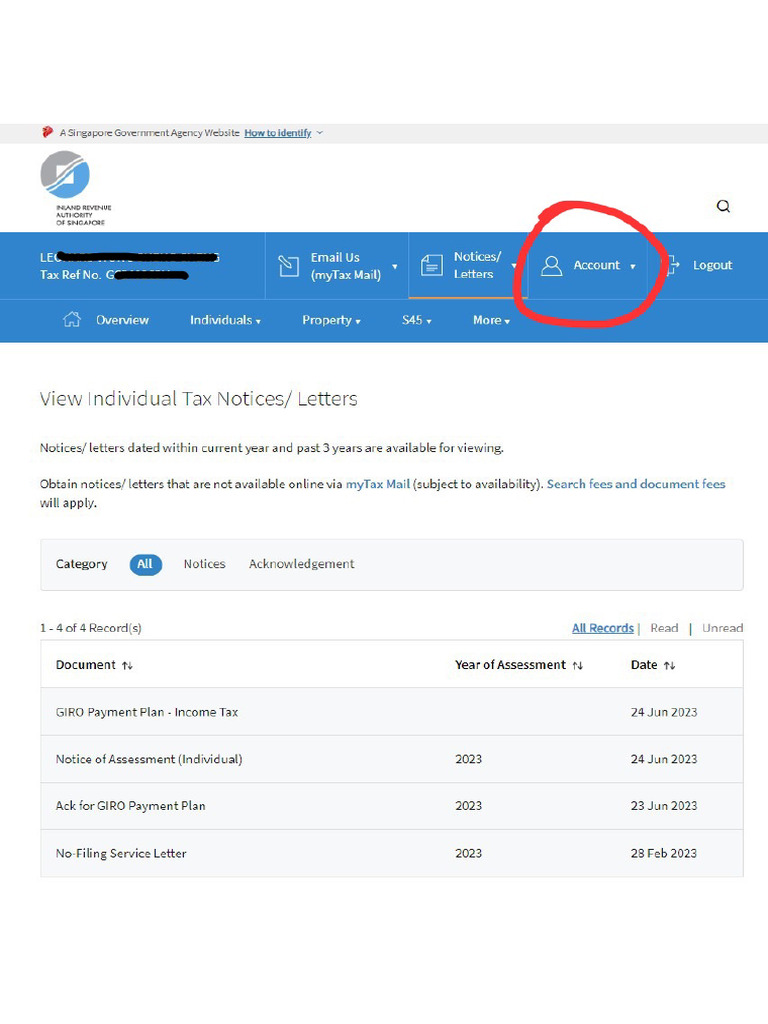 Step To Get SG Noa Tax Receipt | PDF