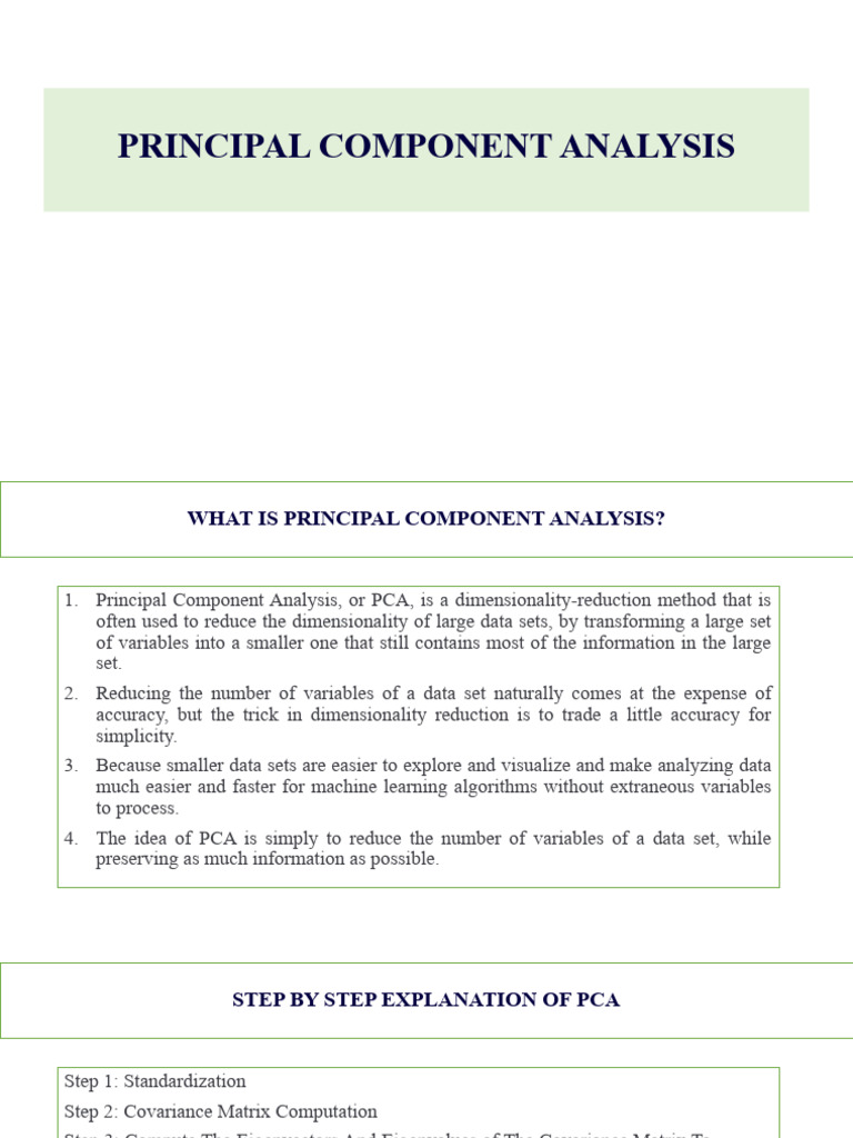 Principal Component Analysis | PDF | Principal Component Analysis ...
