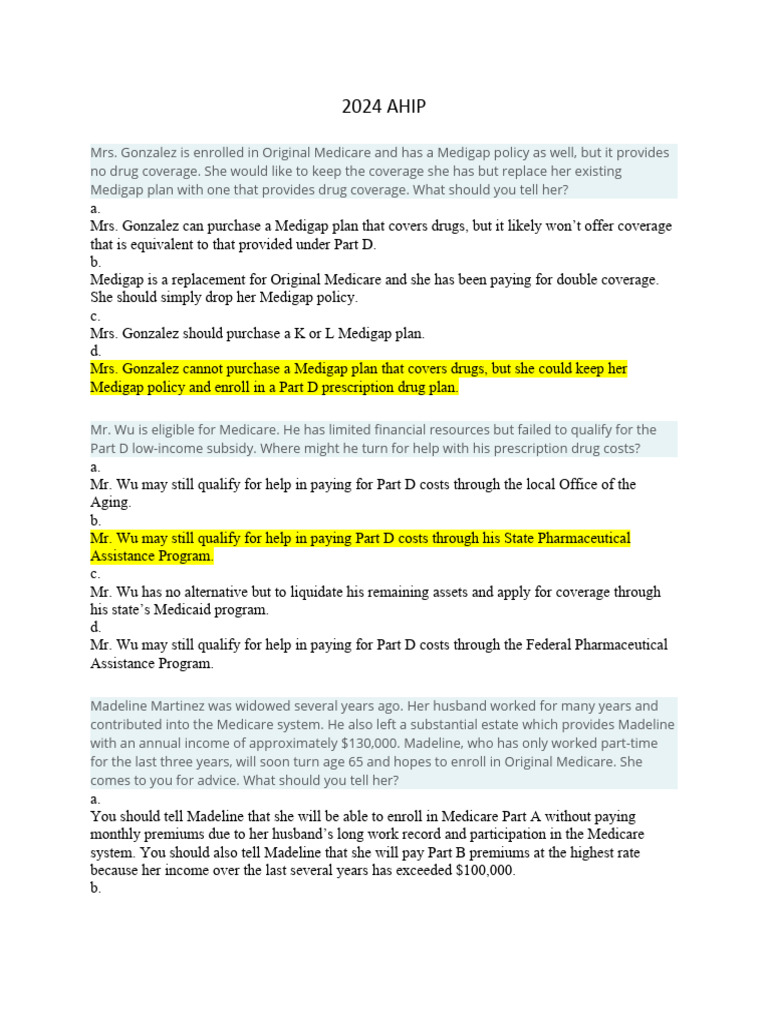 Medicare Guidance for Seniors | PDF | Medicare Part D | Medicare ...