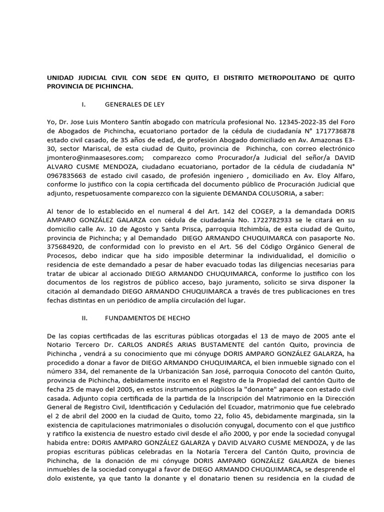 Esquema de Demanda GRUPO 2 Ok | PDF | Propiedad de la comunidad ...