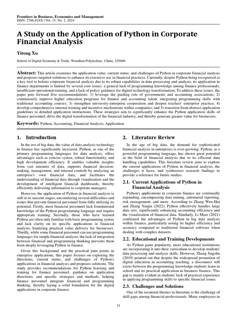 Python in Corporate Financial Analysis | PDF | Simulation | Taxes