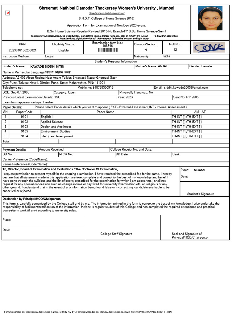 016 - 11!20!2023!13!34 - 13 - 820B.sc. Home Science-Regular-Revised 2013-No Branch-FY B.sc. Home ...