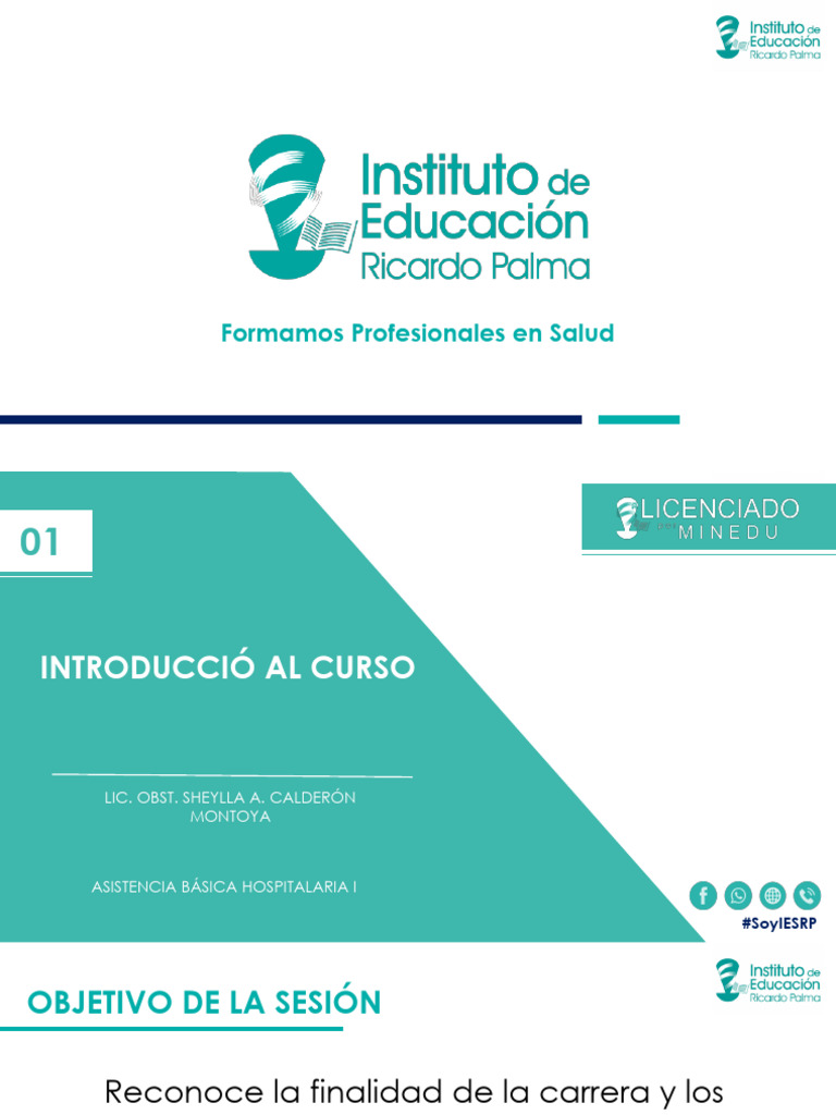 Semana 1 Introduccion Al Curso | PDF | Enfermería | Cuidado de la salud
