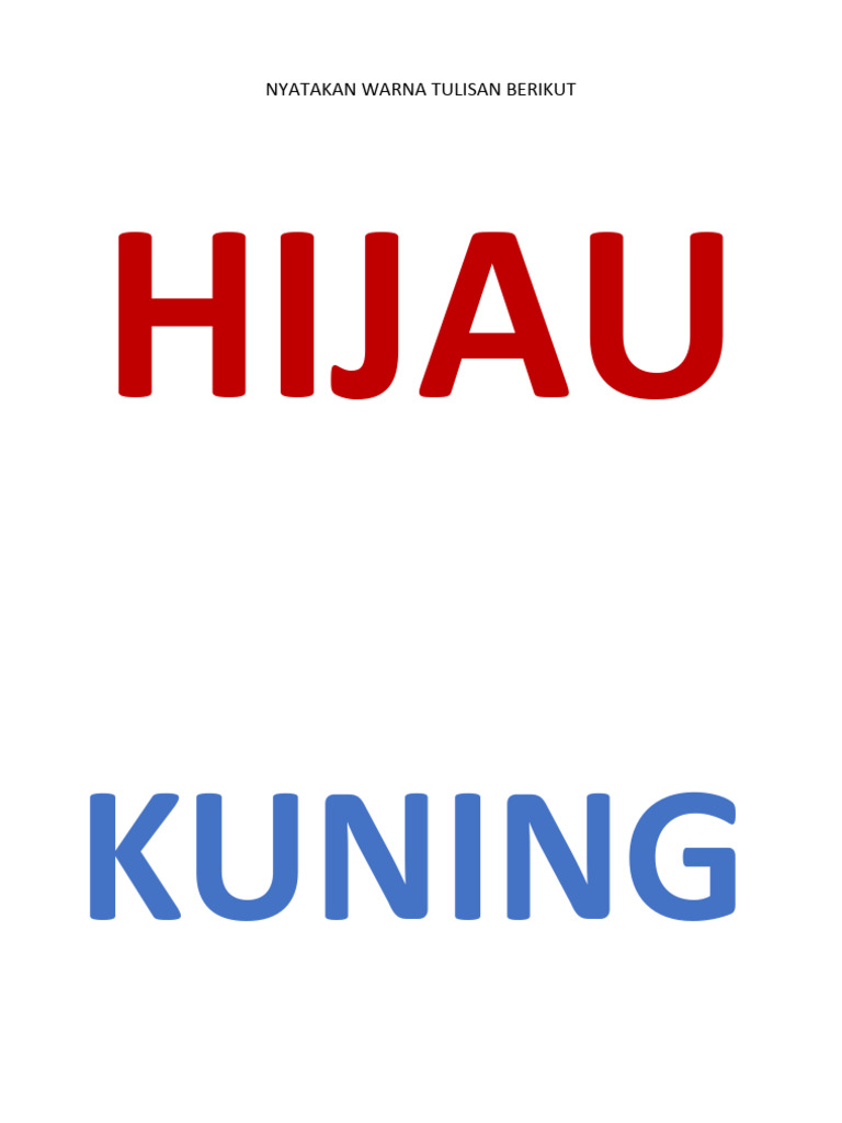 Game Tebak Warna Tulisan | PDF