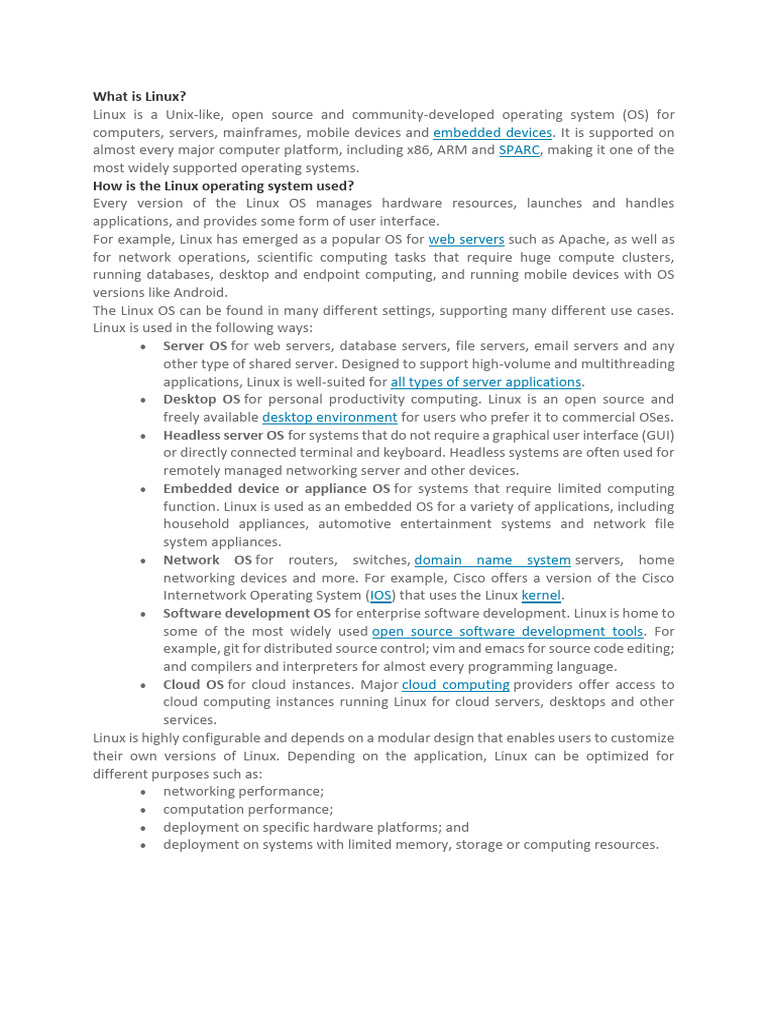 Linux Notes | PDF | Linux | Desktop Environment