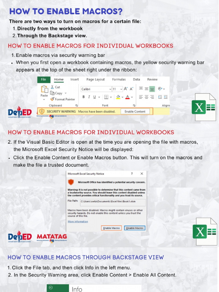How To Enable Macros | PDF