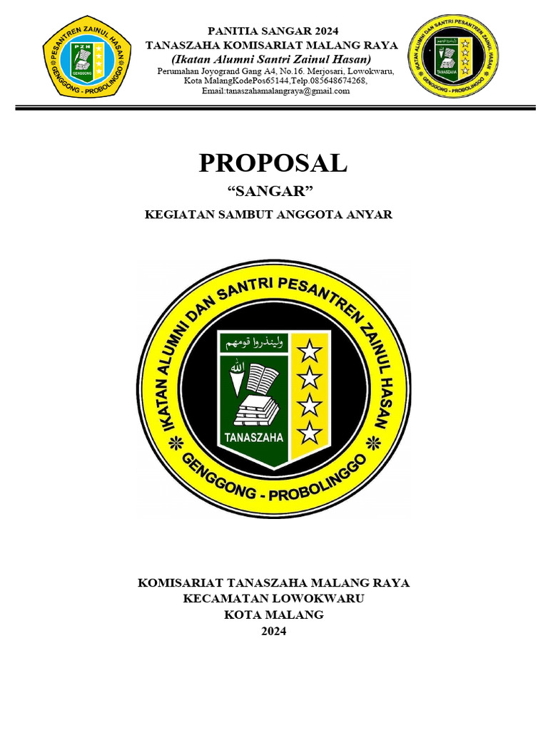 Proposal Sangar 2024 | PDF