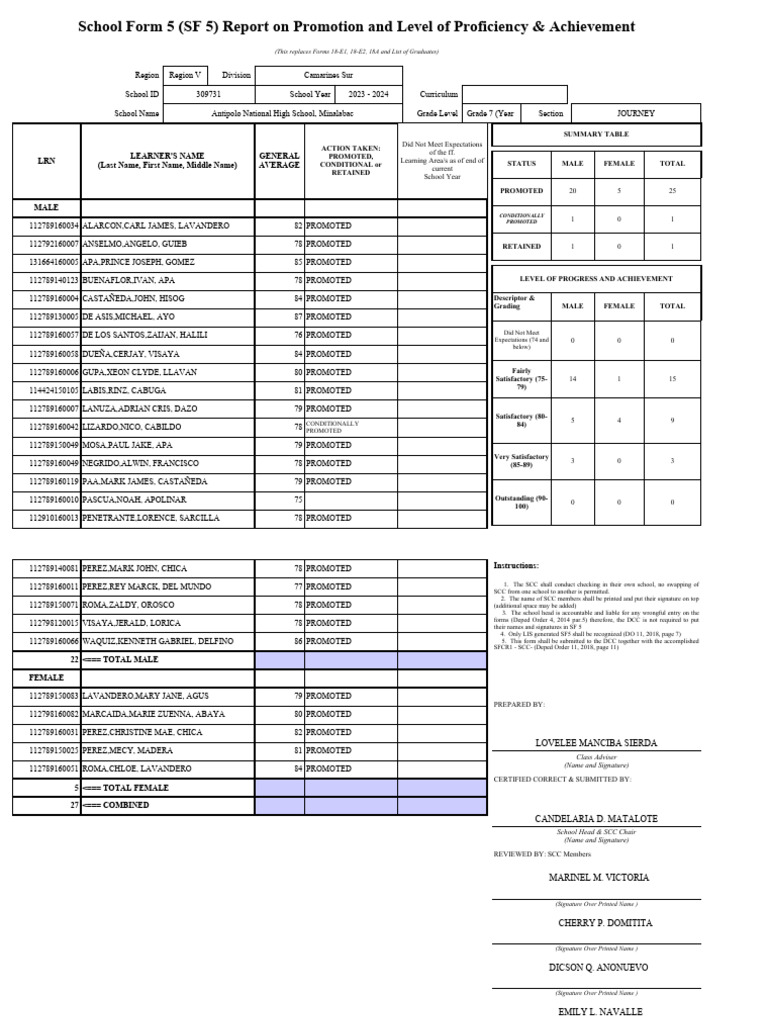 SF5 - 2023 - Grade 7 (Year I) - JOURNEY | PDF