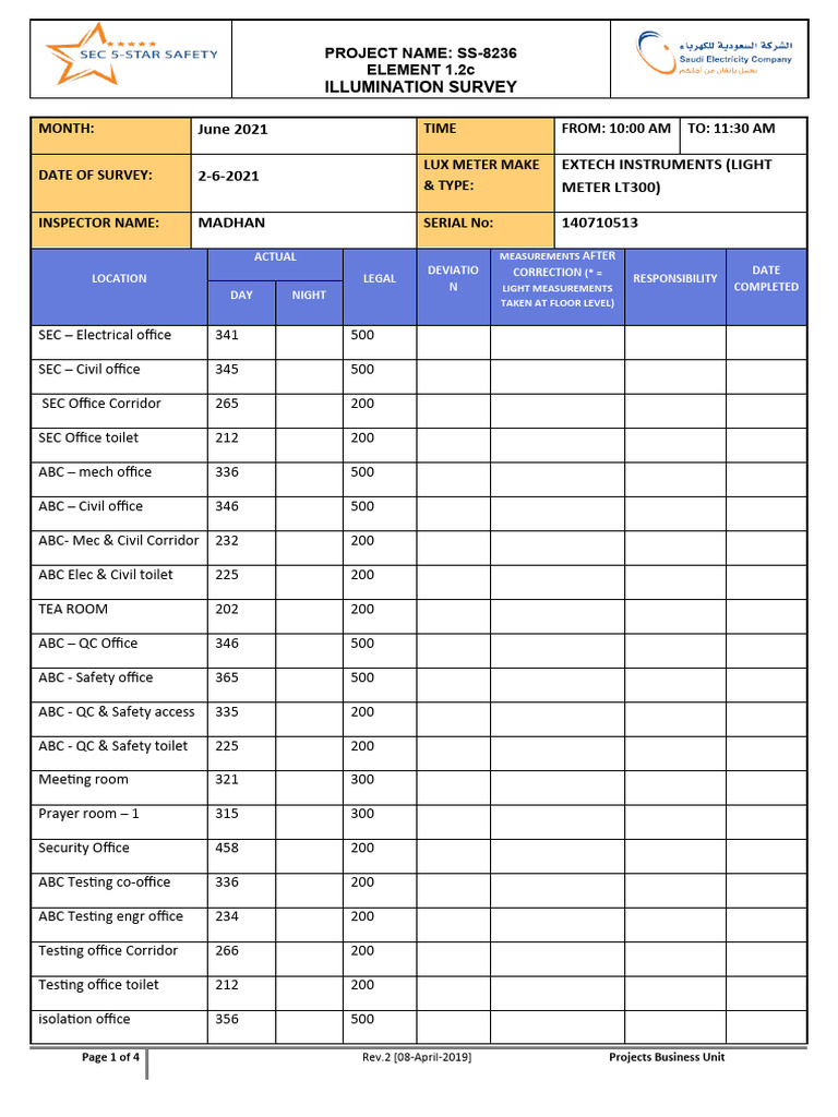 1.2c Illumination Survey | PDF