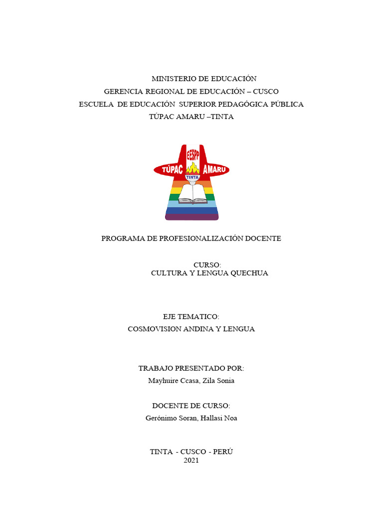 Biografia de Isabel Mamani Mamani | PDF | Perú