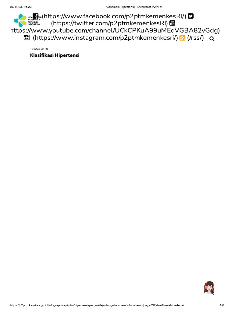 Klasifikasi Hipertensi - Direktorat P2PTM | PDF | Pengembangan Diri | Kesehatan Holistik