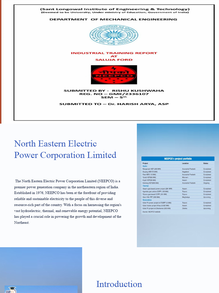North Eastern Electric Power Corporation Limited | PDF | Electricity Generation | Electrical Grid