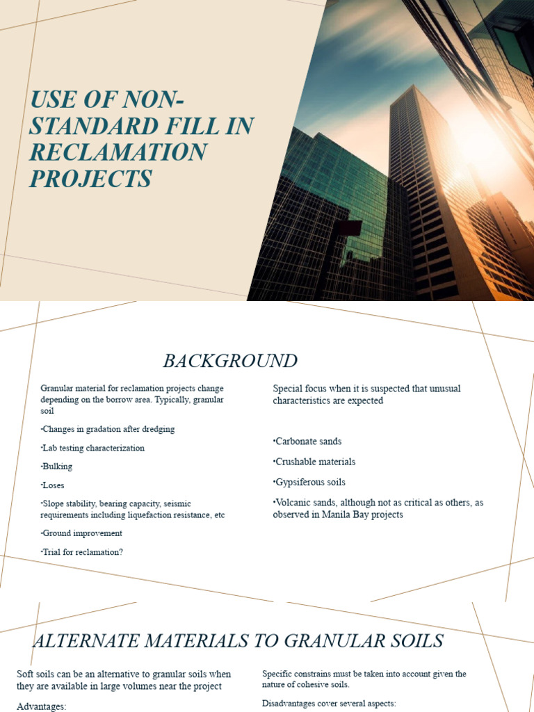 Use of Non-standard Fill in Reclamation Projects | PDF | Soil | Sand