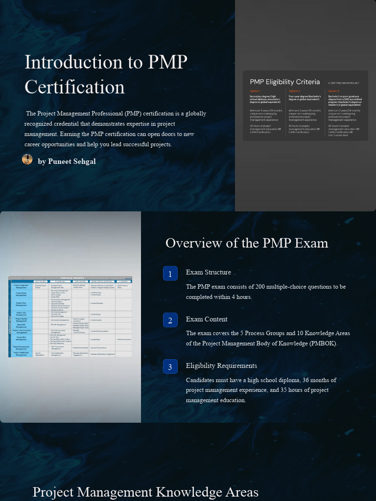 PMP Certification Overview and Benefits | PDF | Project Management ...