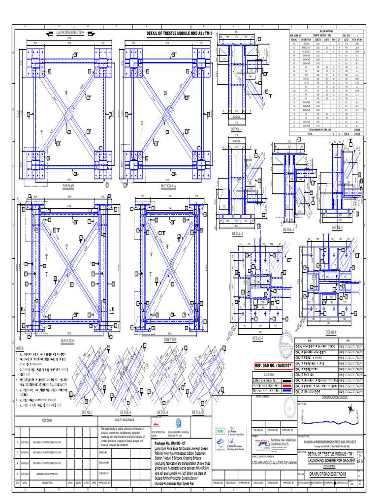 Launching Scheme For Gad-2357 03 Detail of Trestle Module - Tm1 | PDF