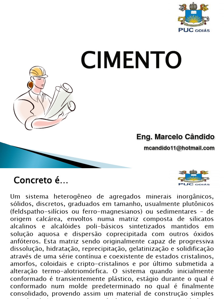 Aula Cimento Puc Pdf Cimento Materiais