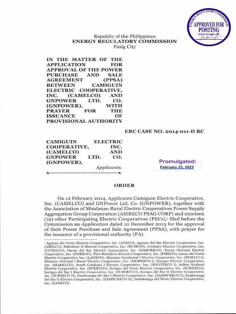 ERC Case No 2014-011D | PDF