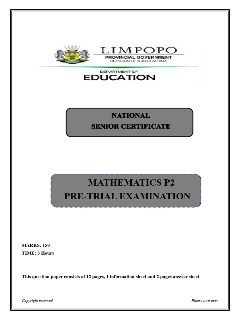 MATH P2 Pre-Trial | PDF | Least Squares | Scatter Plot