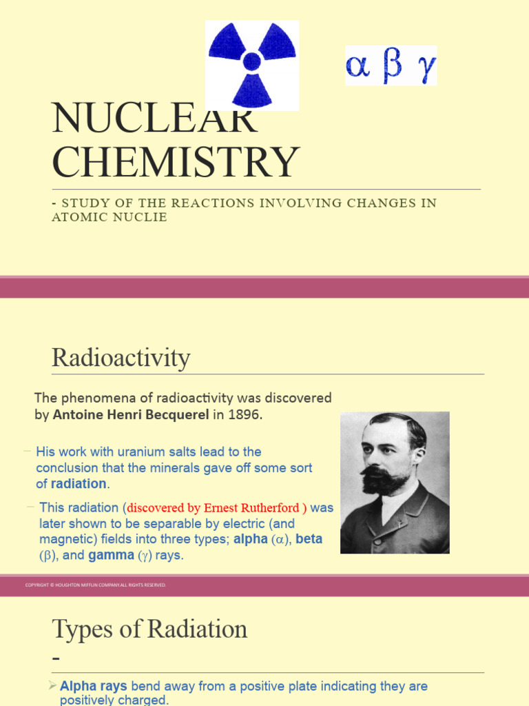 Nuclear Chemistry | PDF | Radioactive Decay | Nuclear Physics