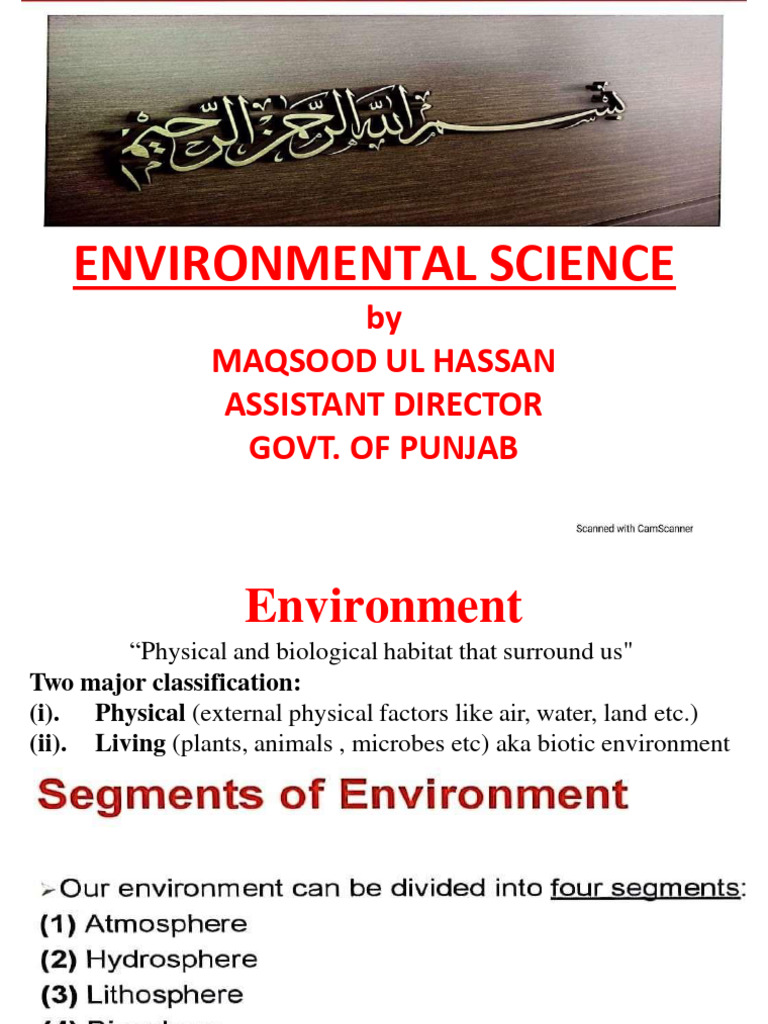 Environment Science | PDF | Natural Environment | Earth