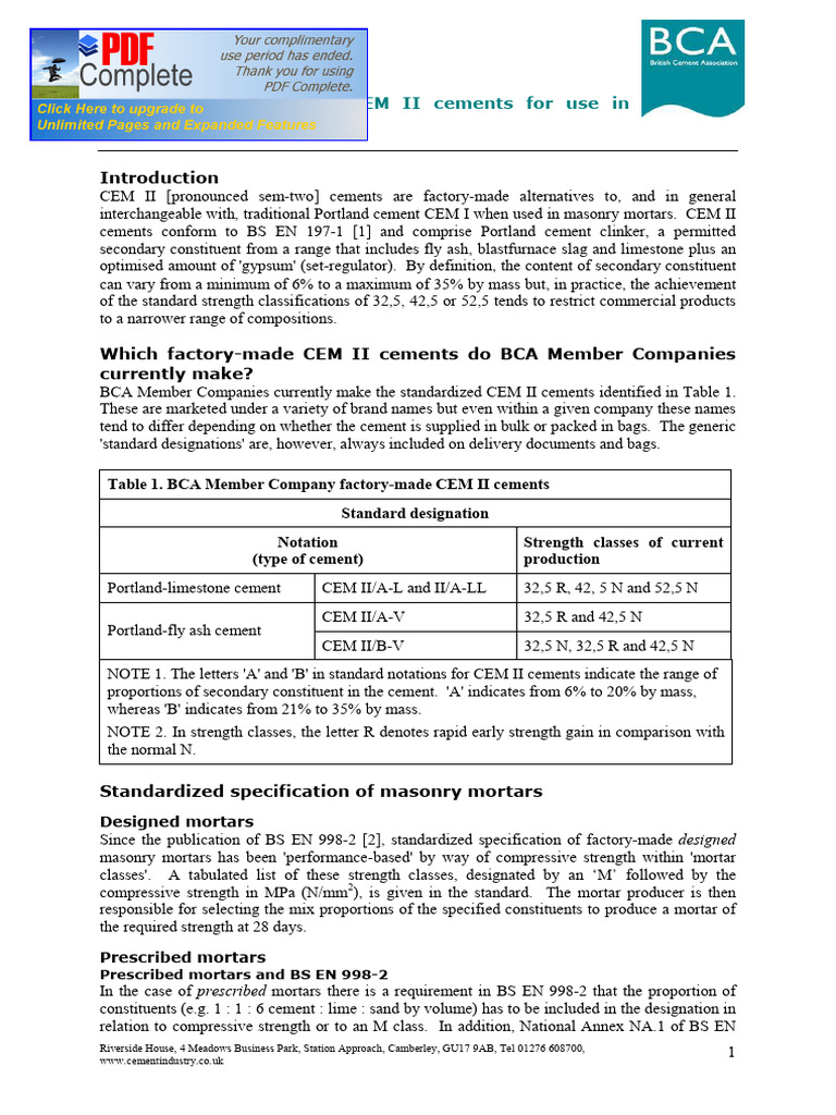 Standardized Specification of Masonry Mortars | PDF | Cement | Mortar ... Standardized Specification of Masonry Mortars | PDF | Cement | Mortar ...
