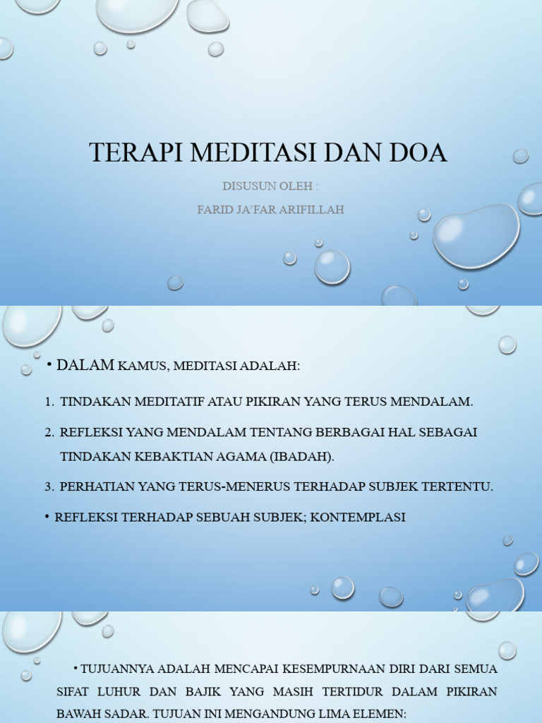 Terapi Meditasi Dan Doa | PDF