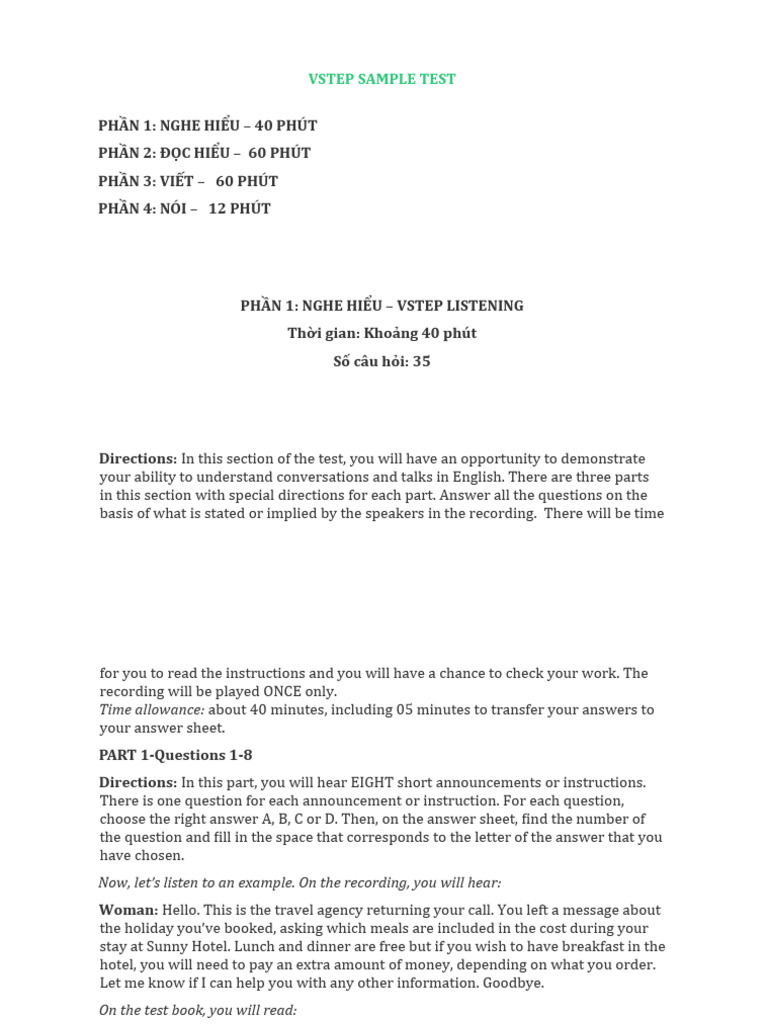 Vstep Sample Test | PDF | Soil | Climate Change