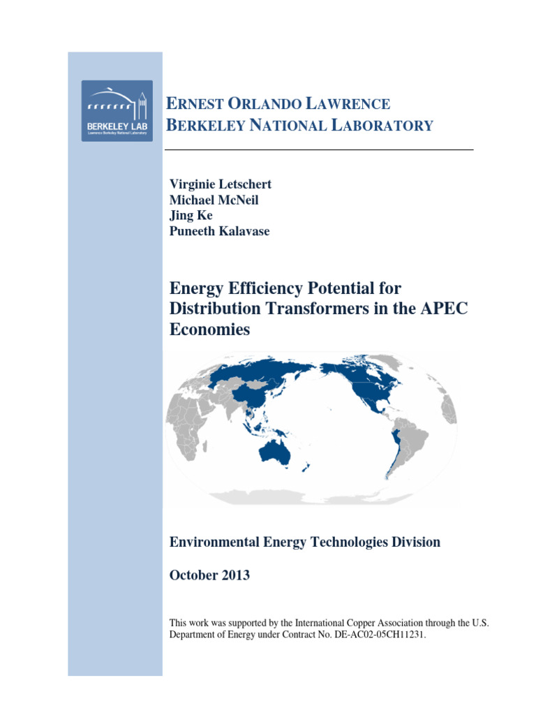 Energy Efficiency Potential For Distribution Transformers in The APEC ...
