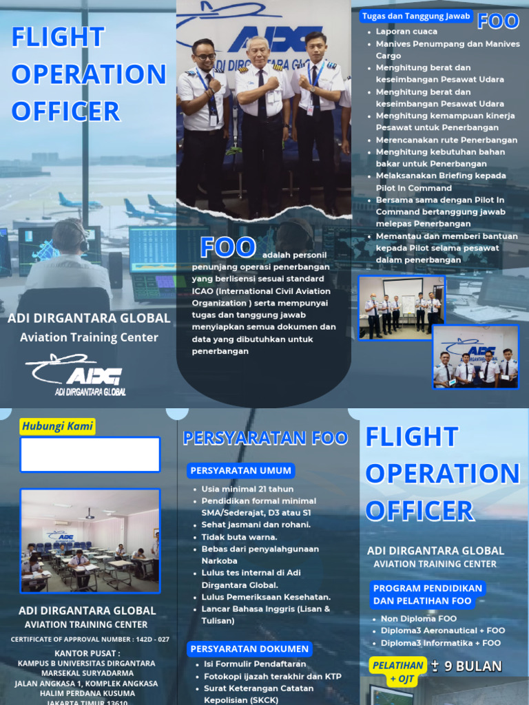 Tugas dan Persyaratan Flight Operation Officer | PDF