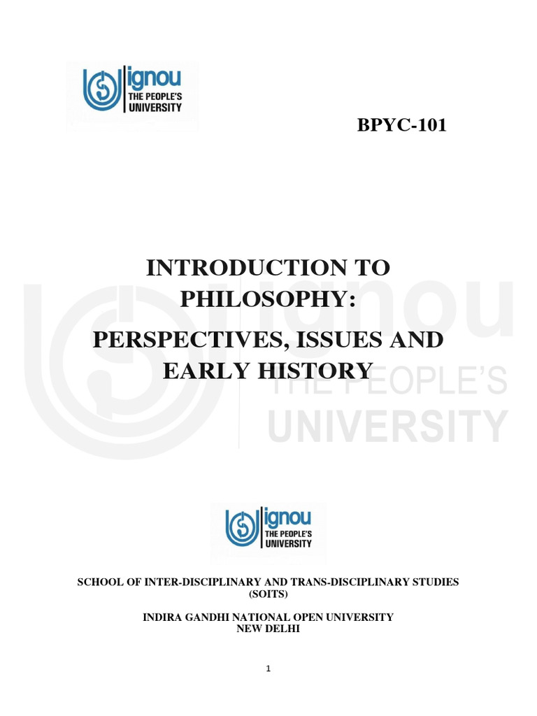 Block-1 | PDF | Epistemology | Metaphysics